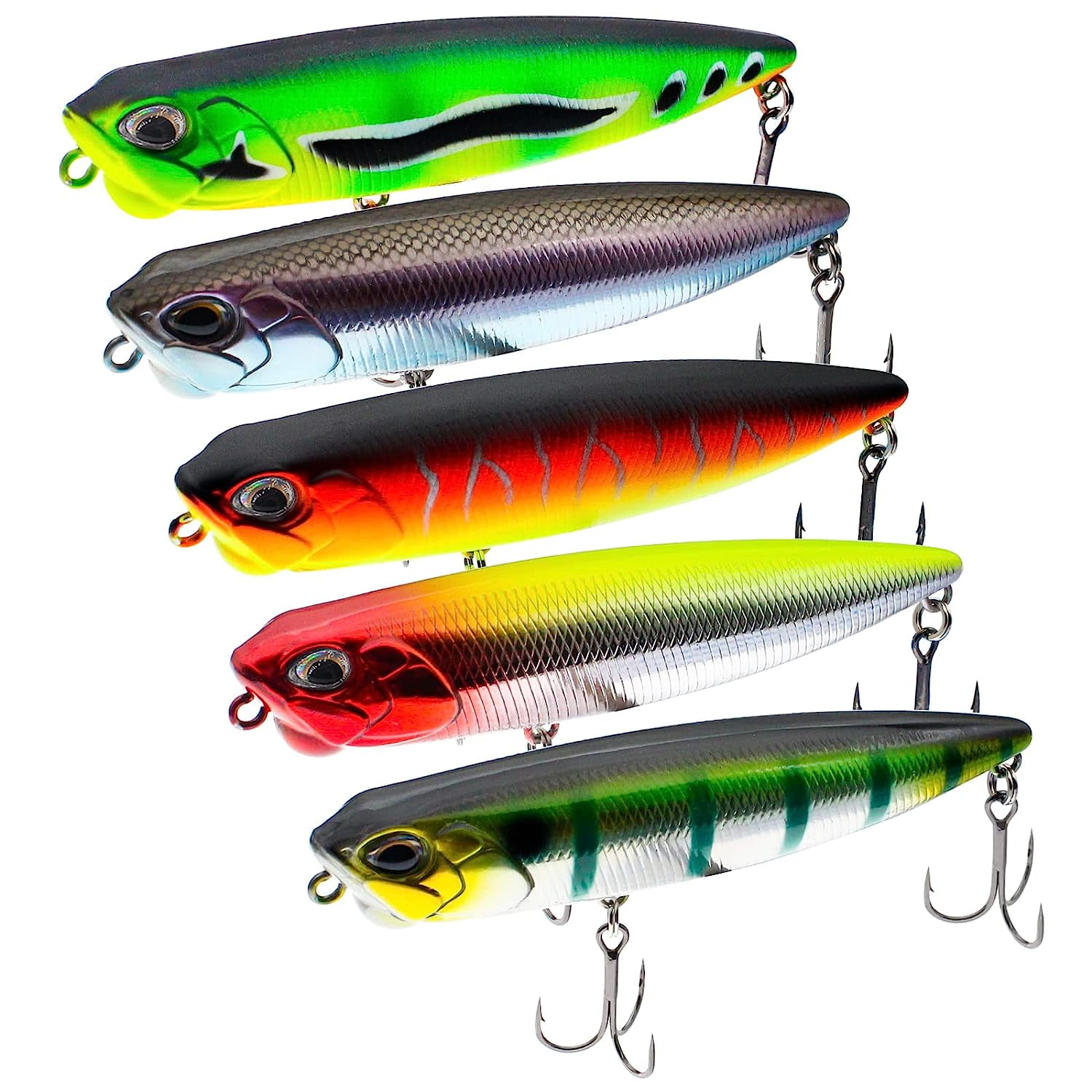 Fishing Lures, Minnow Popper Crank Baits Pencil Bass Trout Fishing ...