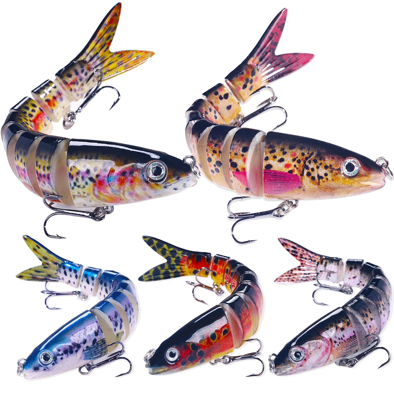 Fishing Lures Multi Jointed Fish Fishing Slow Sinking Lifelike Swimbait ...