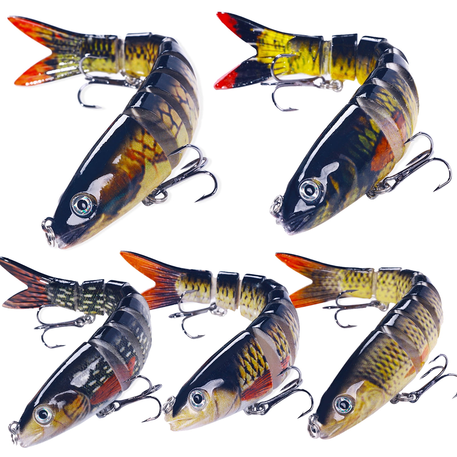 Fishing Lures Multi Jointed Fish Fishing Slow Sinking Lifelike Swimbait ...