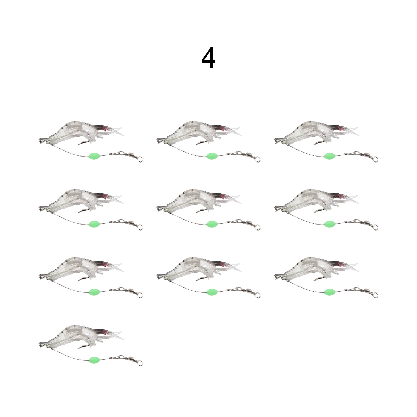 Fishing Lures Shrimp Bass Lures Shrimp Baits, Soft Luminous Shrimp Lure ...