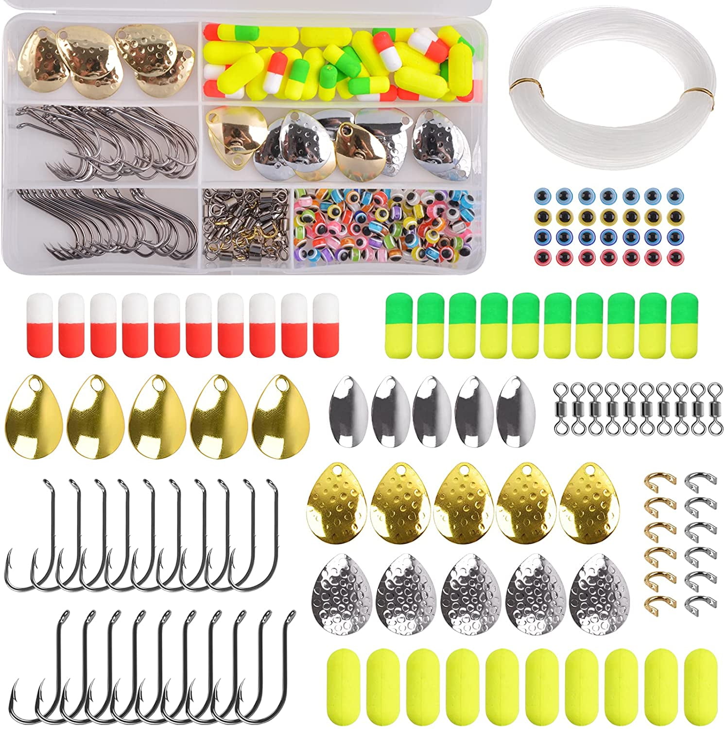 Fishing Lures Spinner Walleye Rig Making Kit, 231pcs DIY Fishing Accessories for Walleye Spinner ...