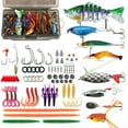 SMMYMGF Fishing Lures Tackle Box Kit, Freshwater and Saltwater Gear ...