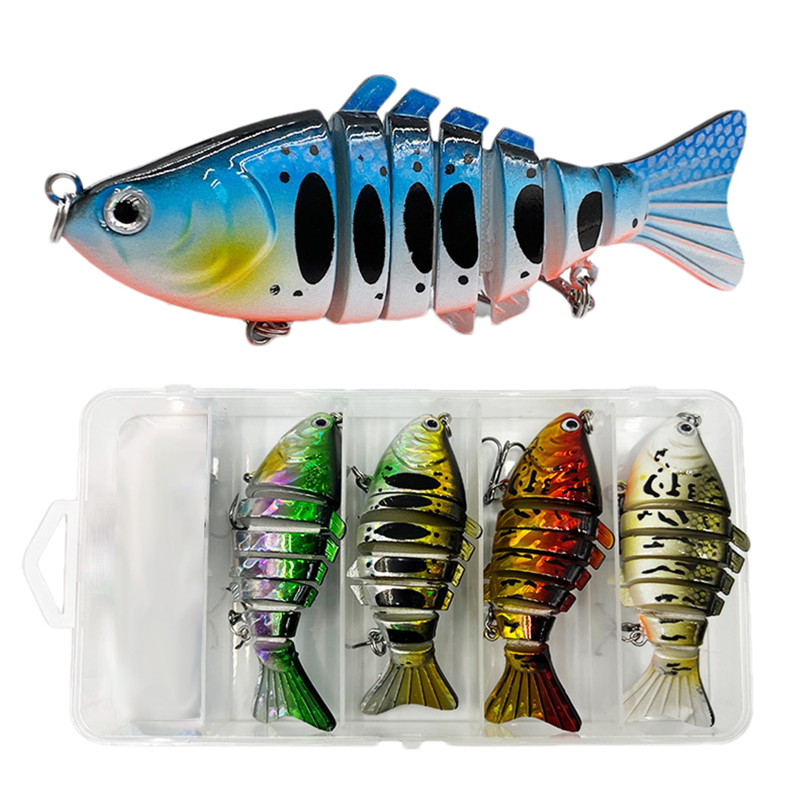 Fishing Lures for Bass, 5pcs Multi Jointed Swimbaits, Animated Fishing ...