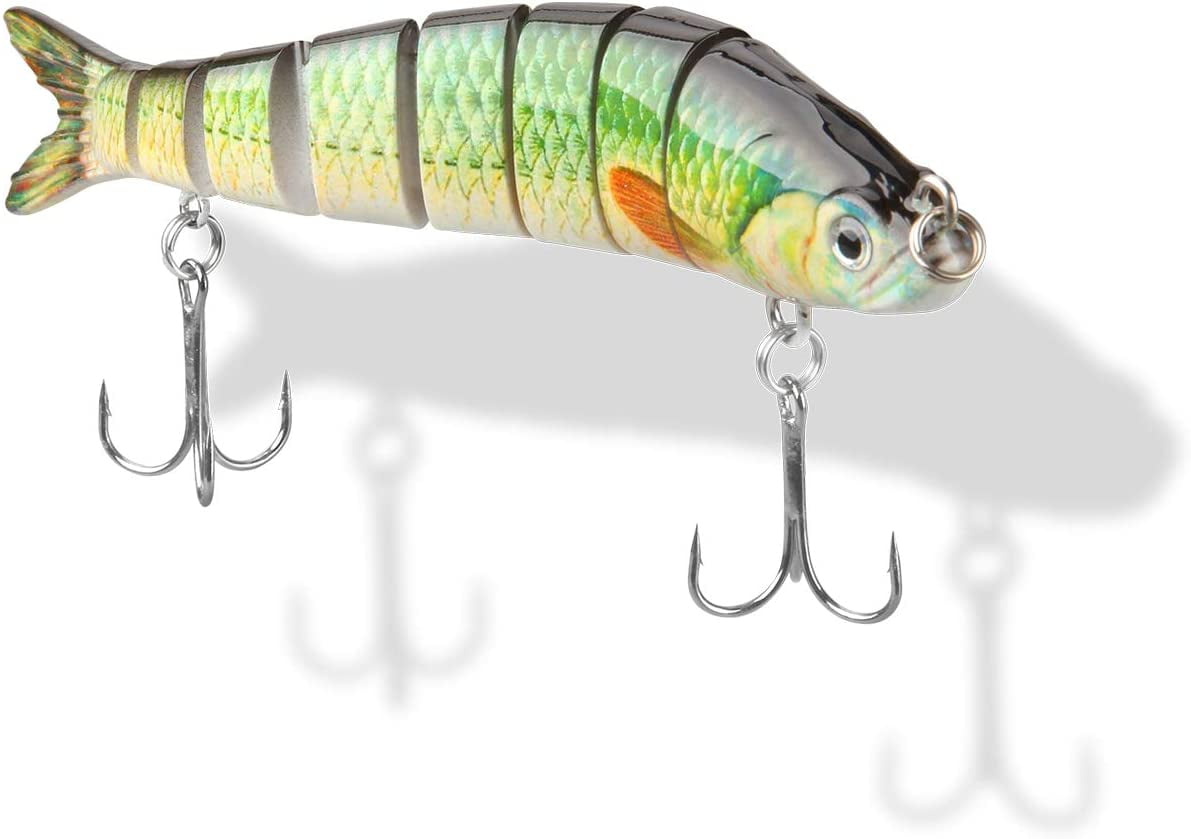 Fishing Lures for Bass Trout Multi Jointed Crank Bait Swimbaits Slow Sinking Swiming Bass ...