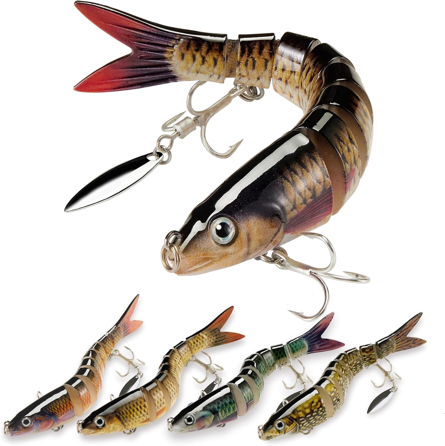 Fishing Lures with Spinner Baits Blades for Topwater, Swimbait for ...