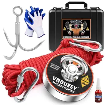 Fishing Magnet Kit with Rope, Fishing Magnets 700 LBS Pulling, Heavy ...