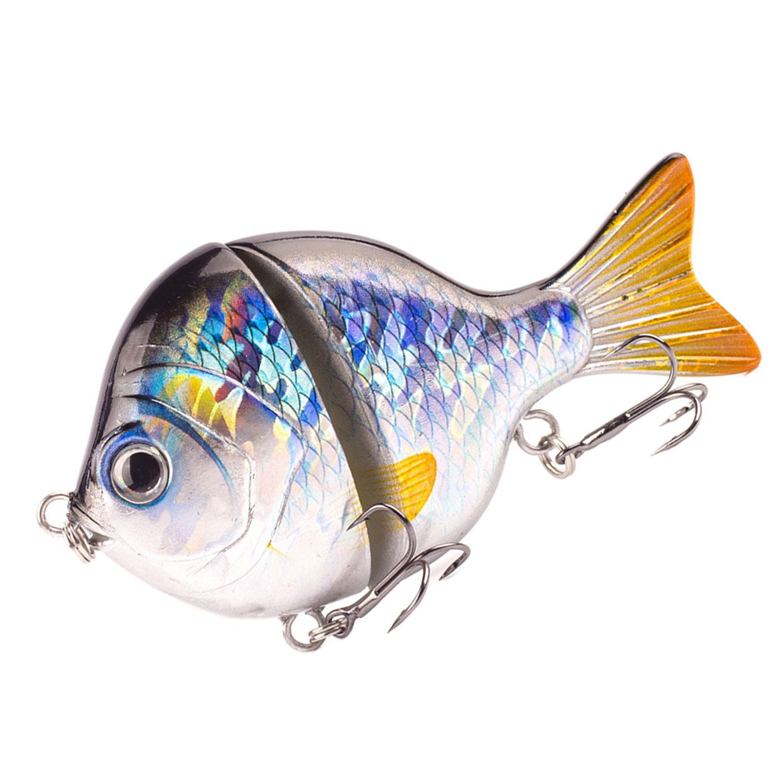 Fishing Minnow Fishing Lures Hard Plastic Two-section Jointed Fishing ...