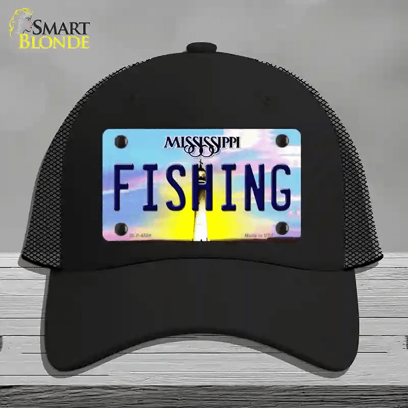 Fishing Mississippi Novelty License Plate Hat Mesh Black - Walmart.com