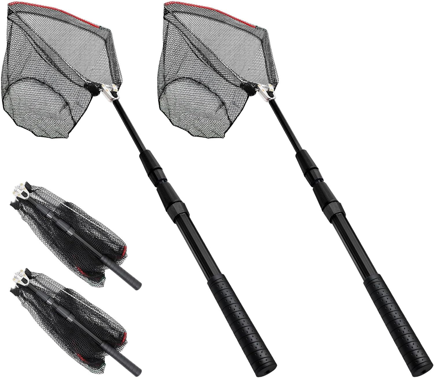 Fishing Net Fish Landing Net Collapsible Fish Net with Anti-Slip ...