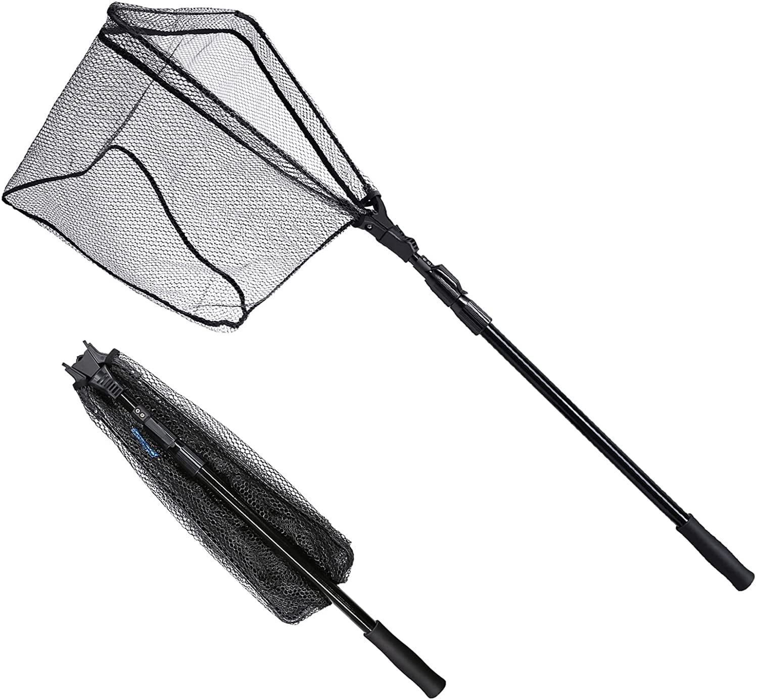 Fishing Net Fish Landing Nets Collapsible Telescopic Sturdy Pole Handle ...