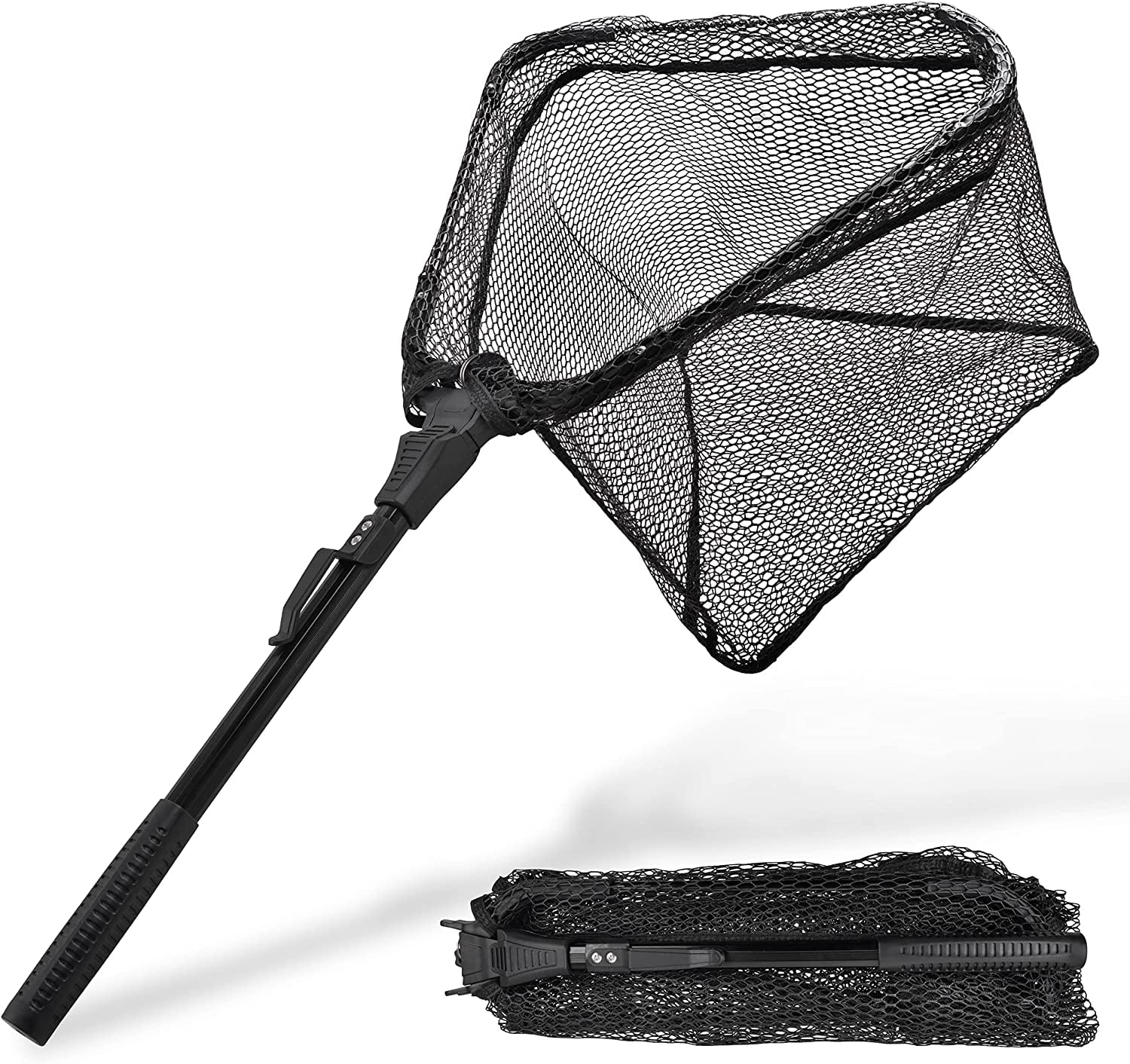 VanRolldex Fishing Net, Floating Rubber Landing Net, Collapsible ...
