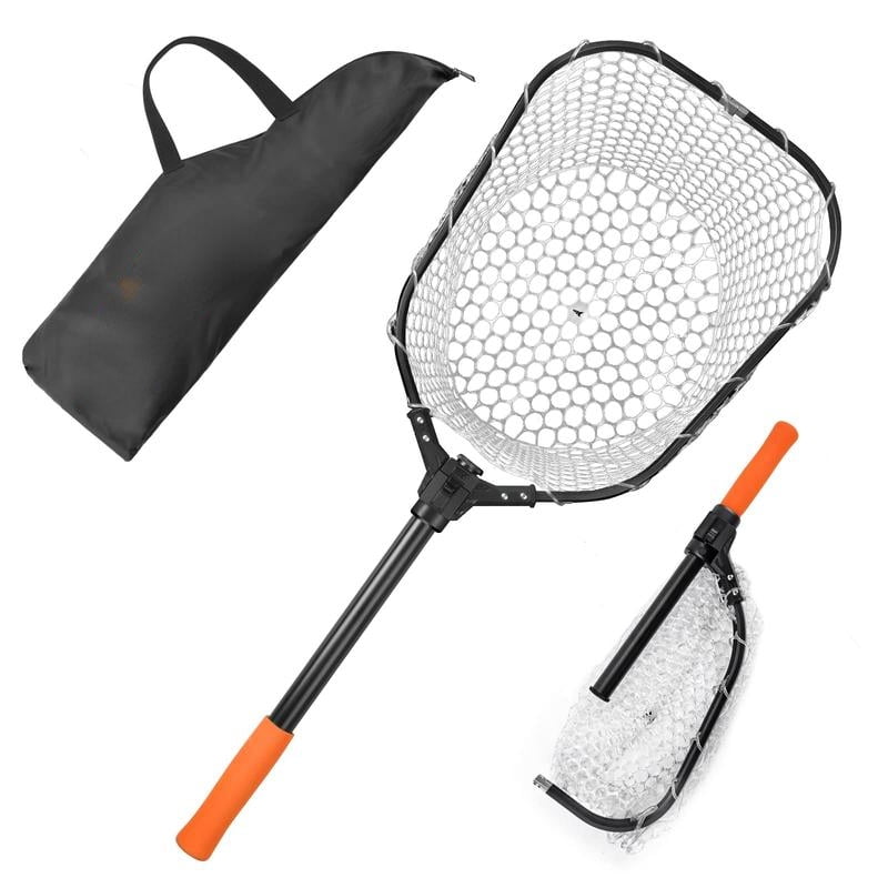 Fishing Net, Foldable Extendable Fish Landing Net, Lightweight ...