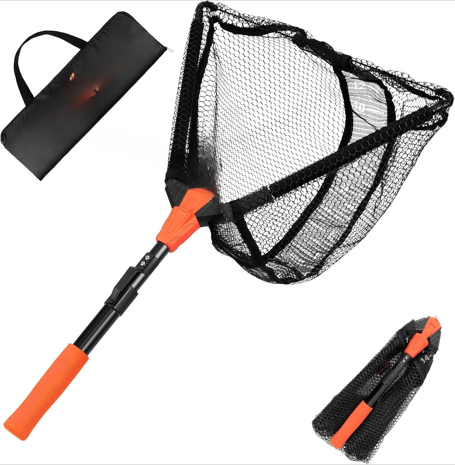 Fishing Net, Foldable & Lightweight Landing Net with Built in Length ...