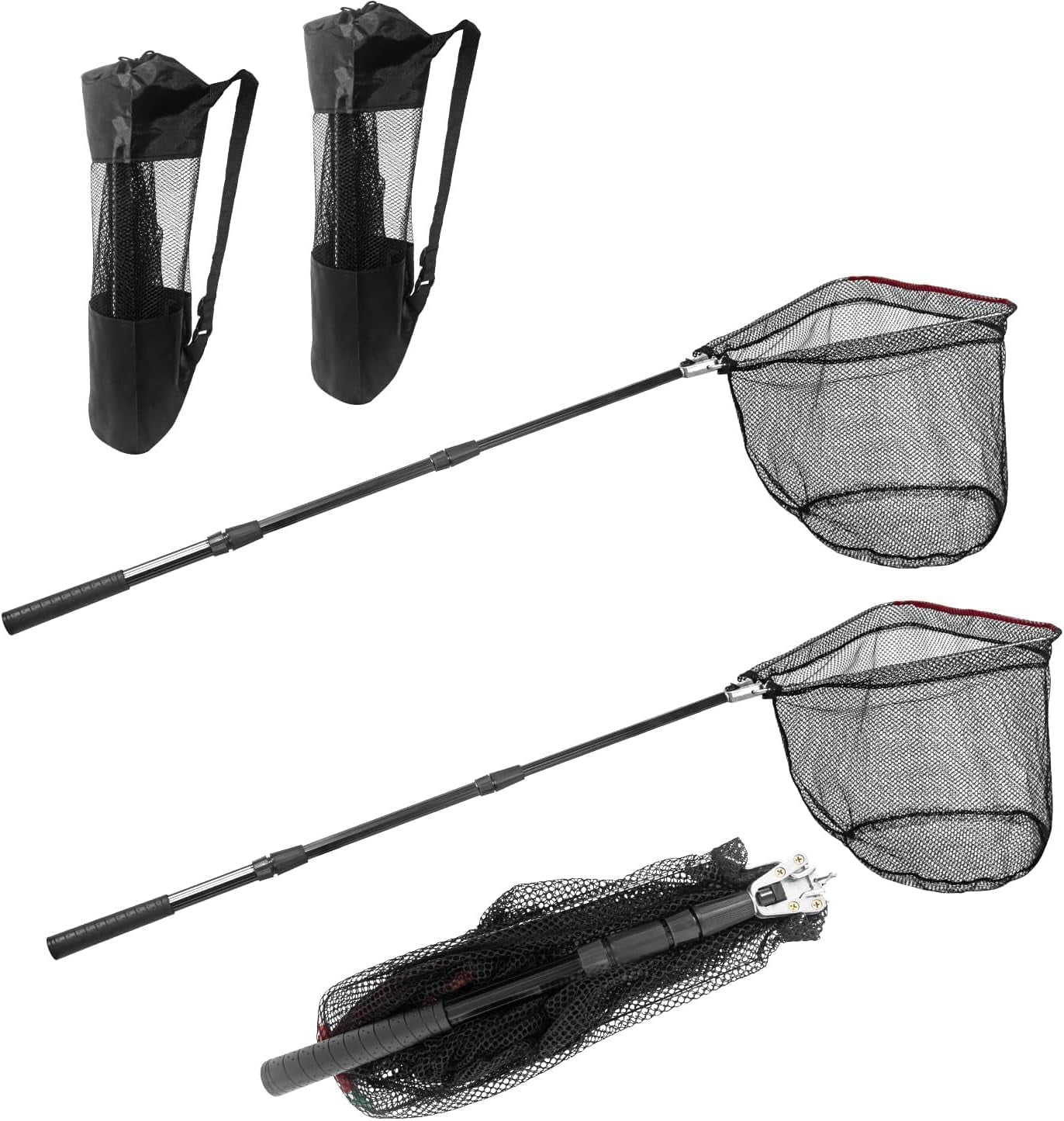 Fishing Net with Handle with Storage Bag,Portable Telescopic Fishing ...