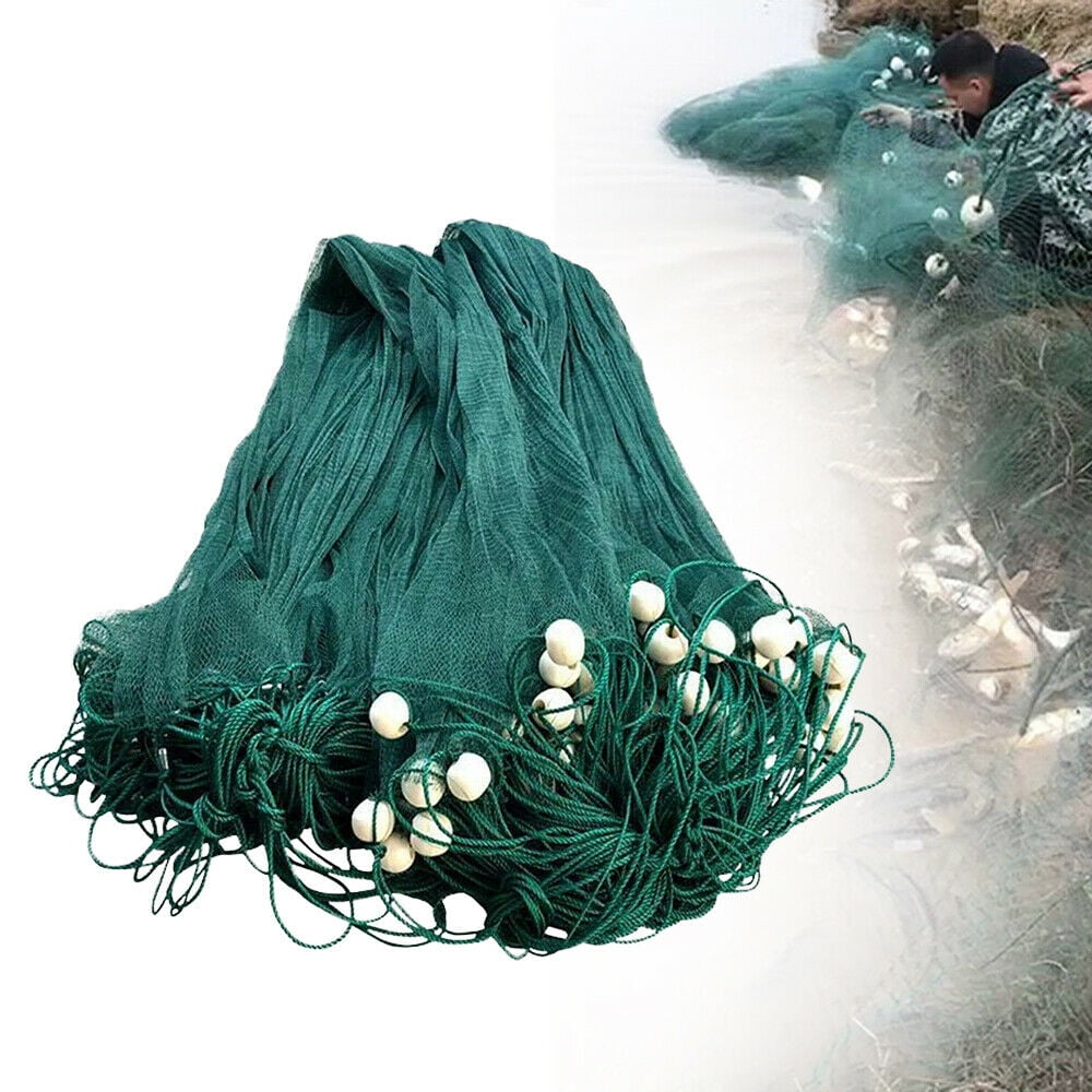 Fishing Net Pull Net 2x 10M Trawl Clear Pond Fish Beach Seine Drag Bait ...