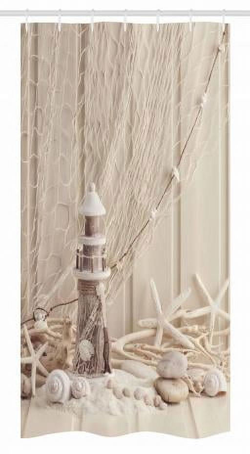 Fishing Net Stall Shower Curtain, Marine Theme with Sea Stars And ...
