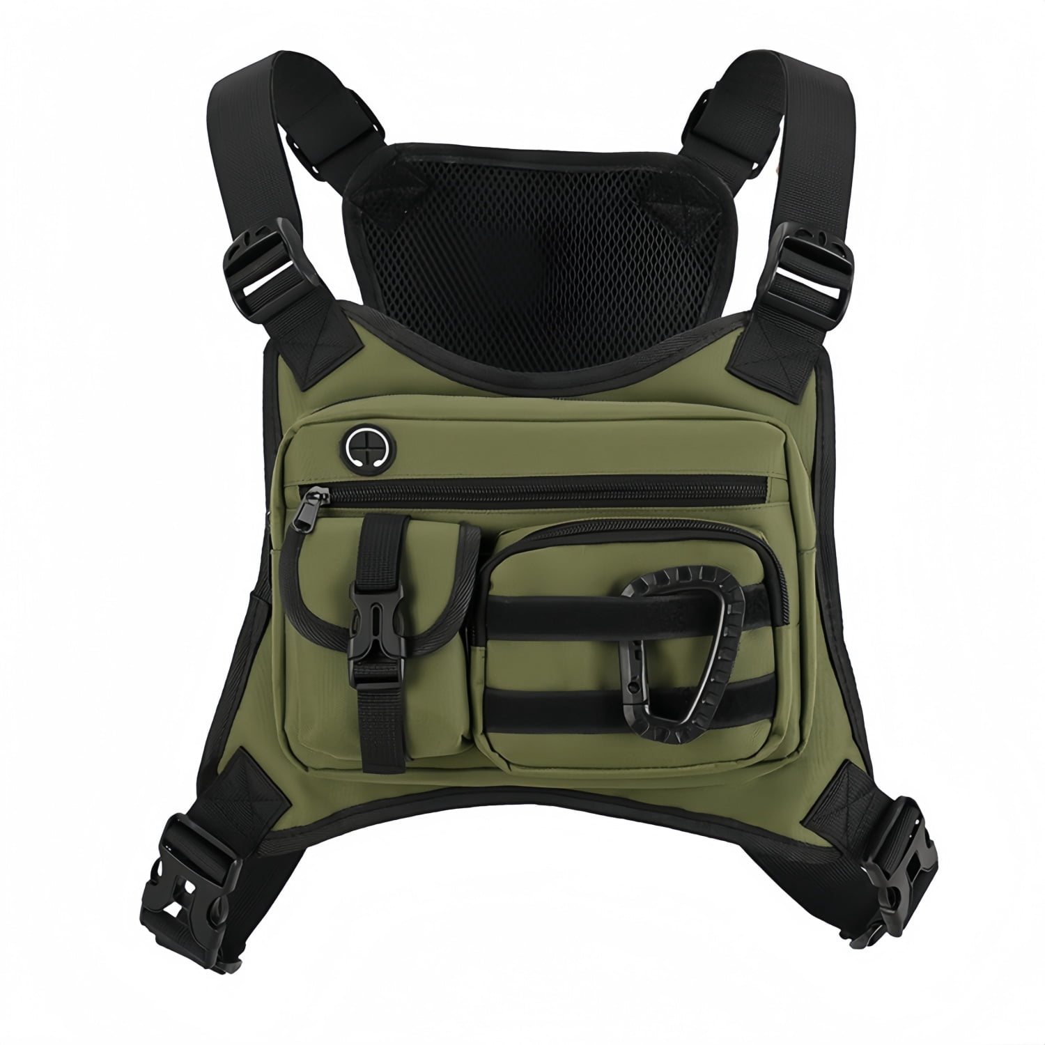 Fishing Nylon Backpack, Outdoor Chest Pack with Adjustable Shoulder ...