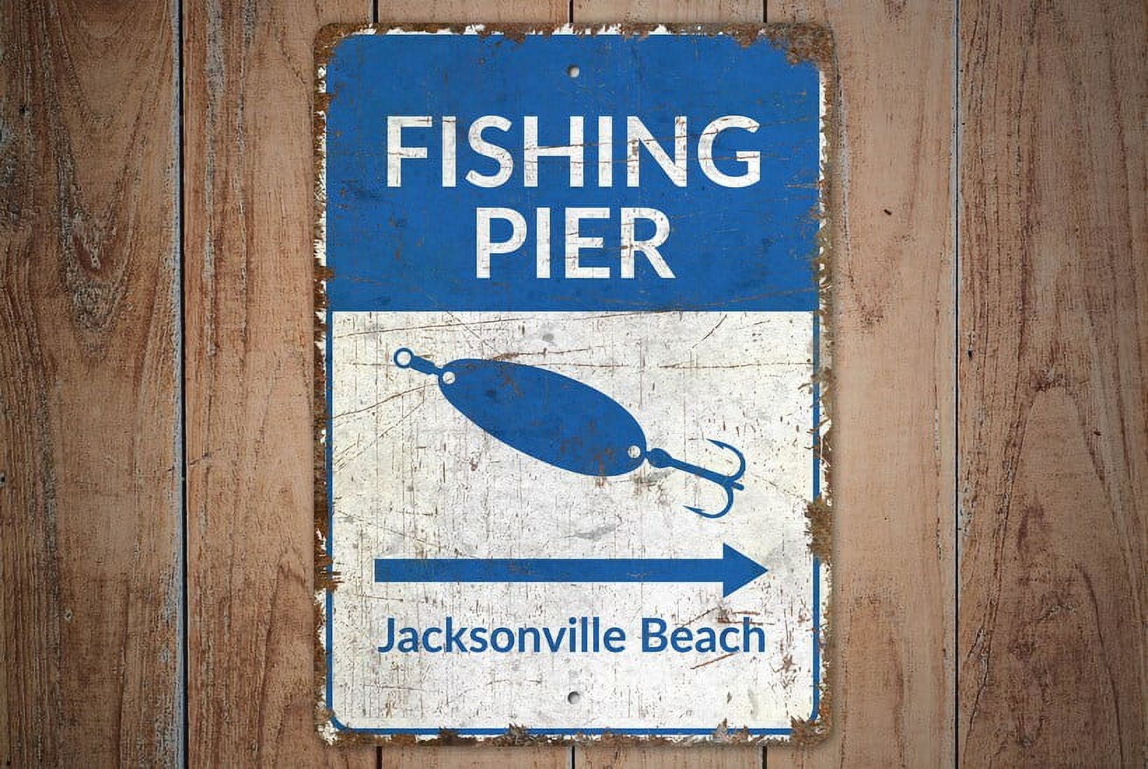 Fishing Pier Fishing Pier Sign Fishing Pier Decor Directional Arrow ...