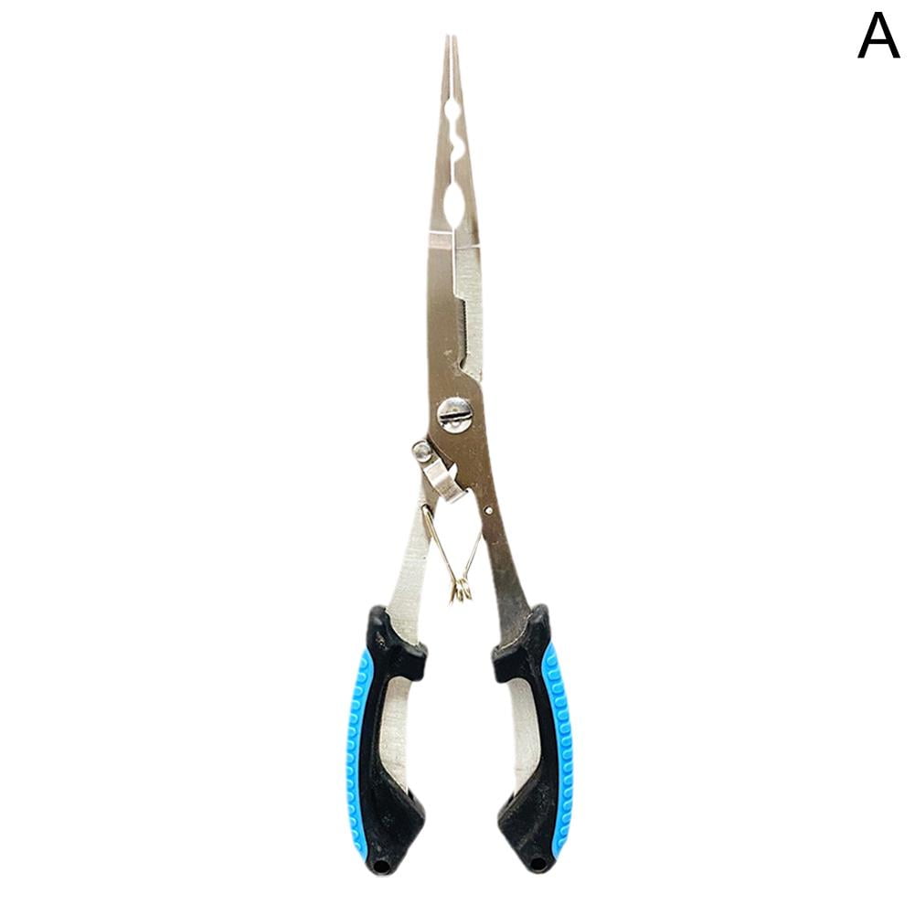 Fishing Pliers Long Nose Stainless Steel Hook Remover Cut Fishing Line ...