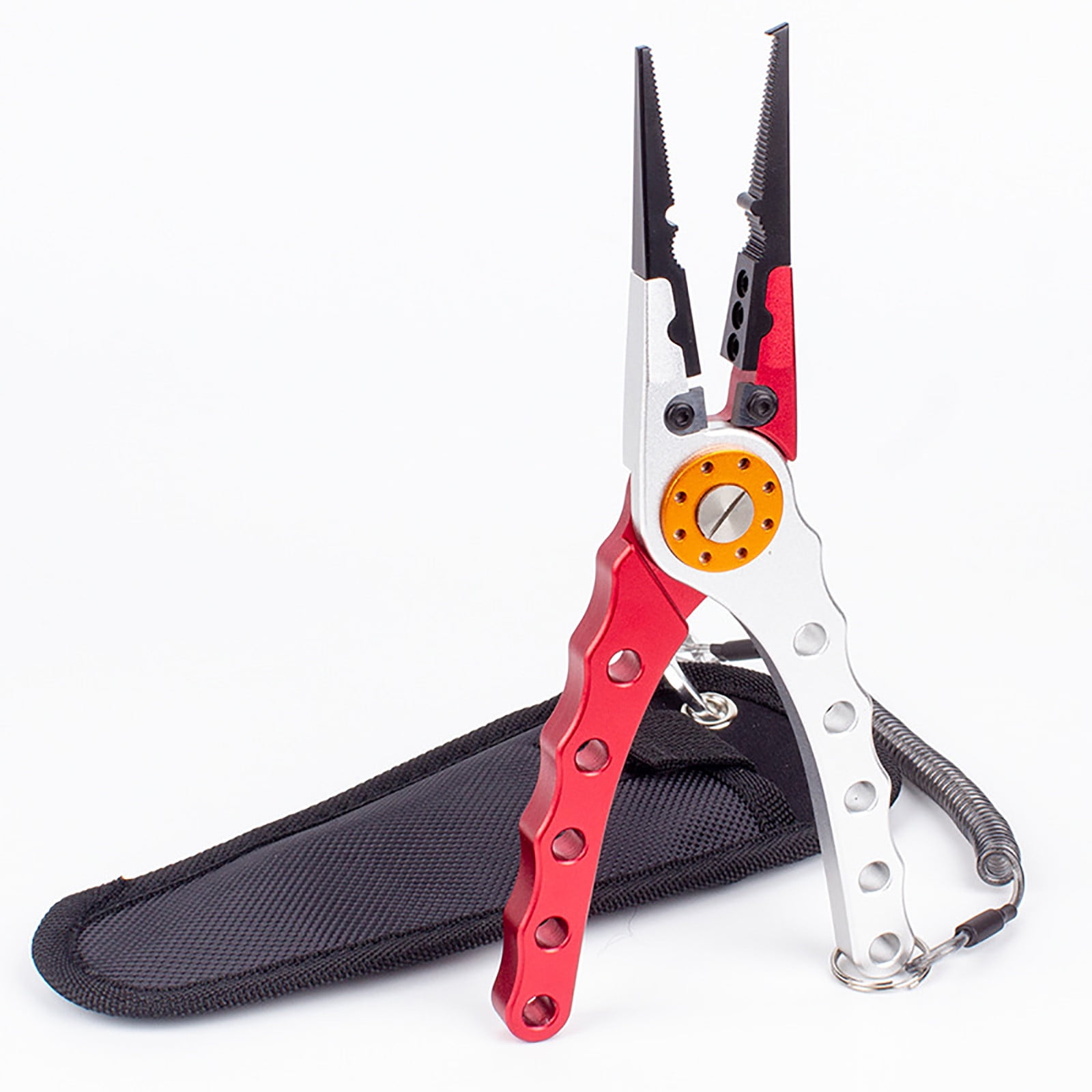 Fishing Pliers Saltwater Aviation Aluminum with Sheath and Lanyard ...