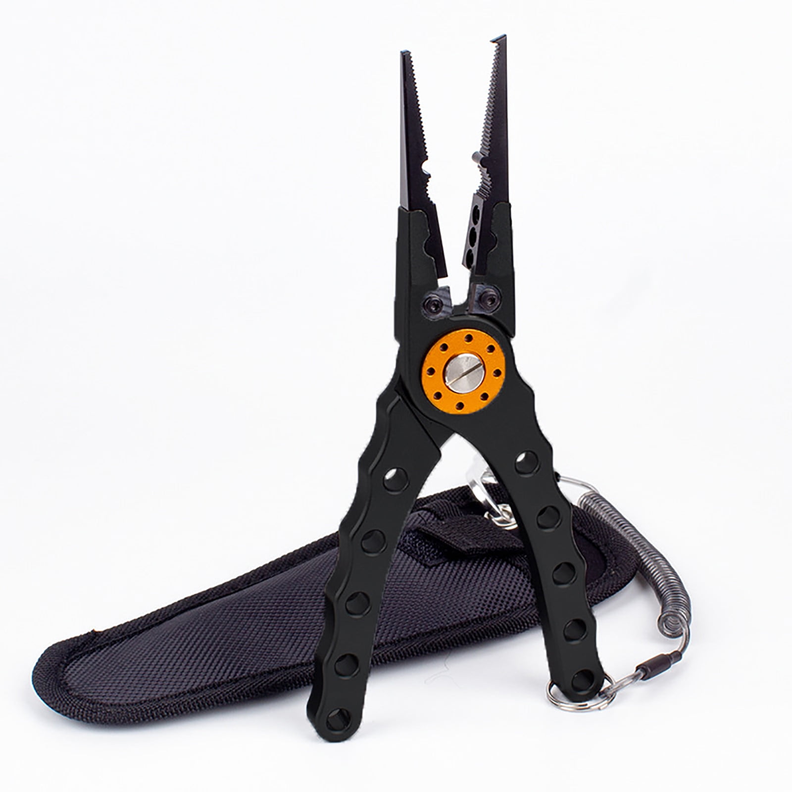 Fishing Pliers Saltwater Aviation Aluminum with Sheath and Lanyard ...