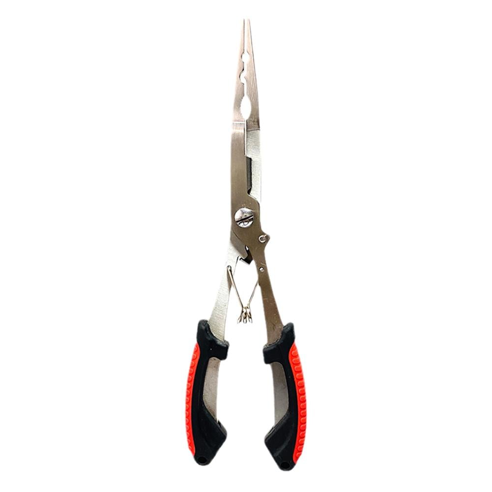 Fishing Pliers Stainless Steel Long Nose Hook Remover for Line Cutters ...