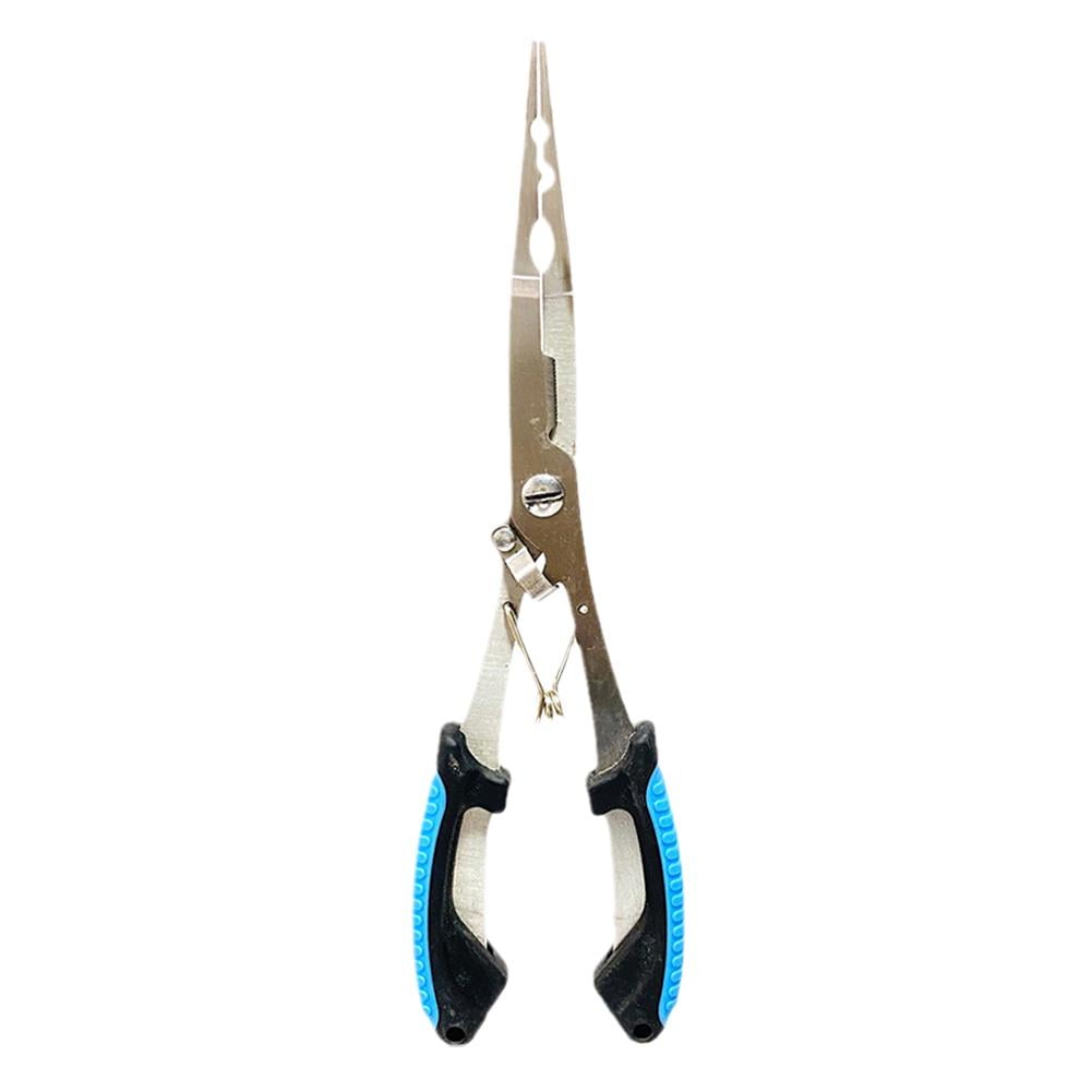 Fishing Pliers Stainless Steel Long Nose Hook Remover for Line Cutters ...