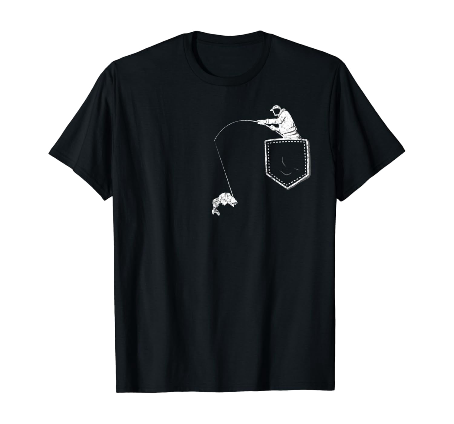 Fishing Pocket Father Grandpa Fisherman T-Shirt - Walmart.com