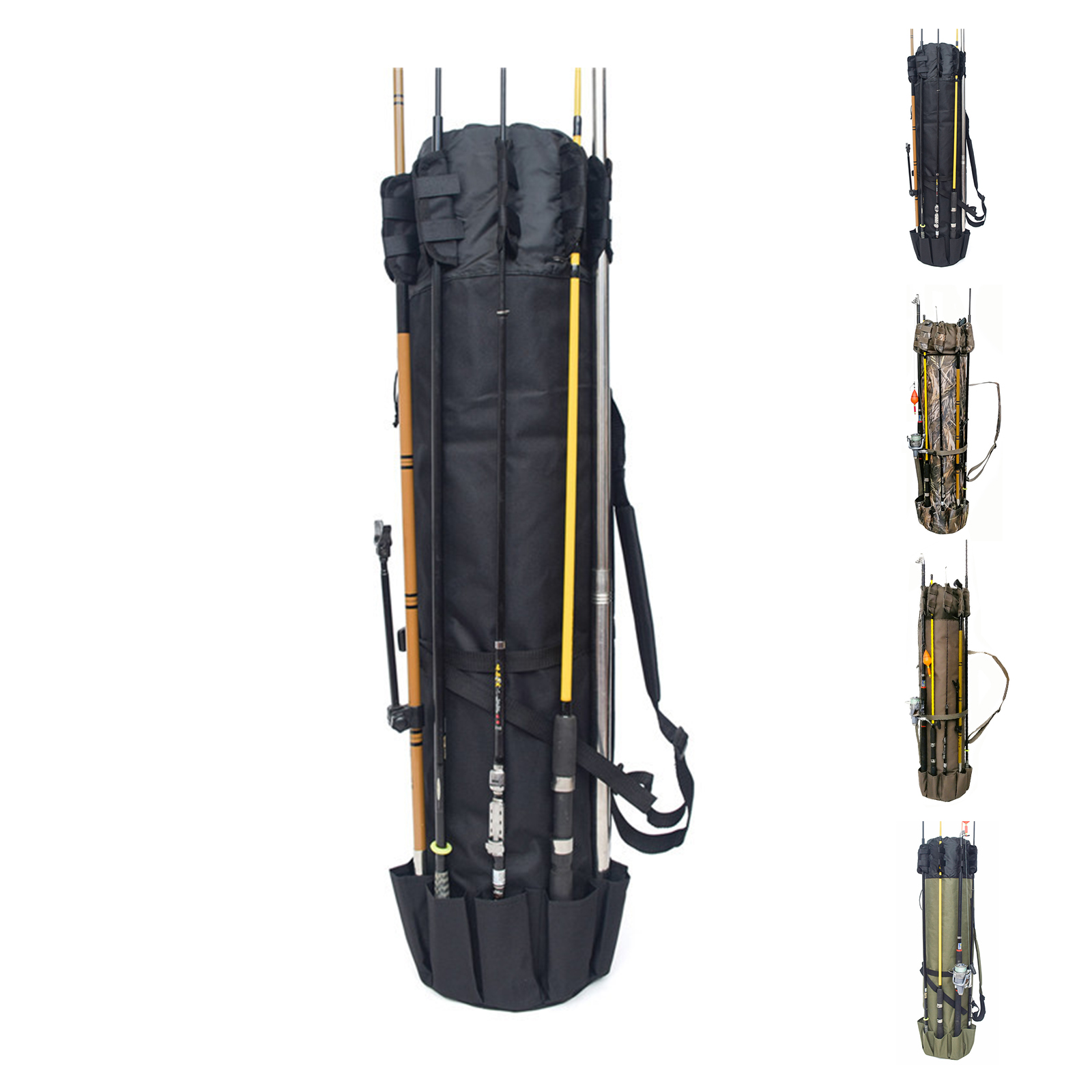 Fishing Pole BagLarge-Capacity Multi-rod Storage Pouch Fishing Tackle ...