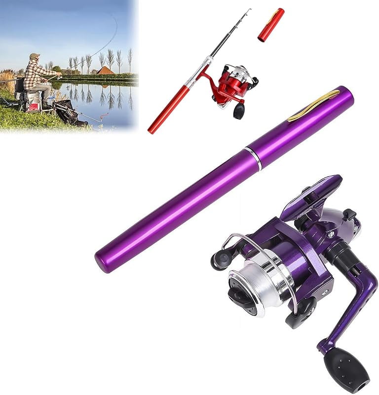 Fishing Pole Combo Set,Telescopic Fishing Rod Spinning Reel Combo Kit ...