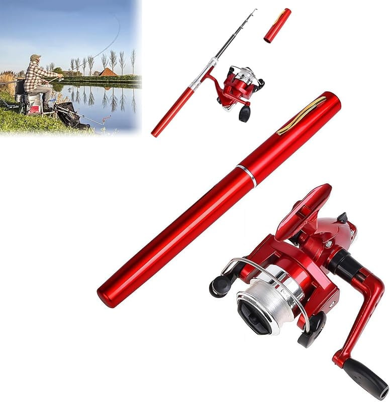 Fishing Pole Combo Set,Telescopic Fishing Rod Spinning Reel Combo Kit ...