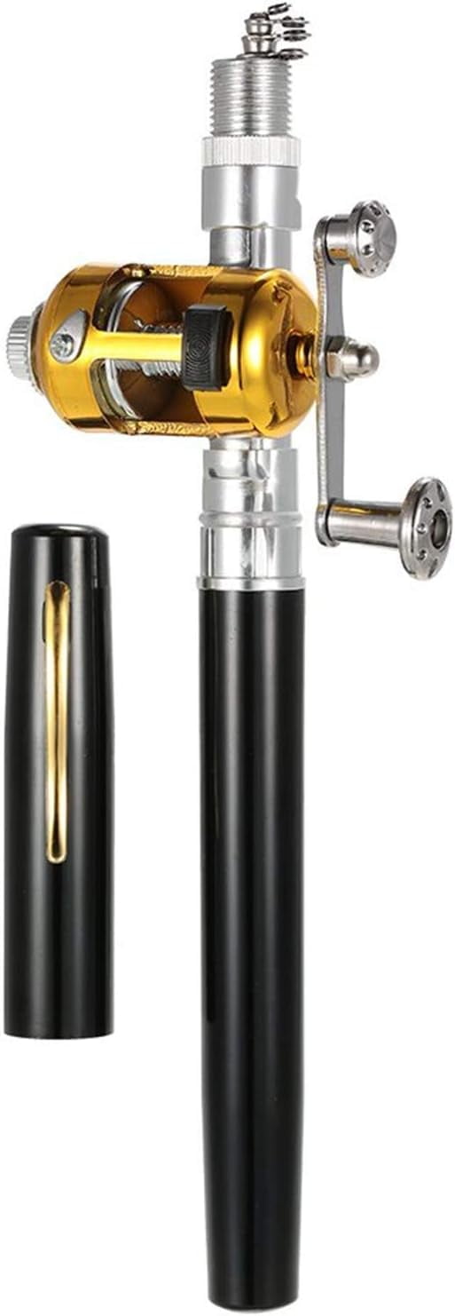 Fishing Pole, Pocket Pen Fishing Rod, Telescopic Portable Aluminum ...