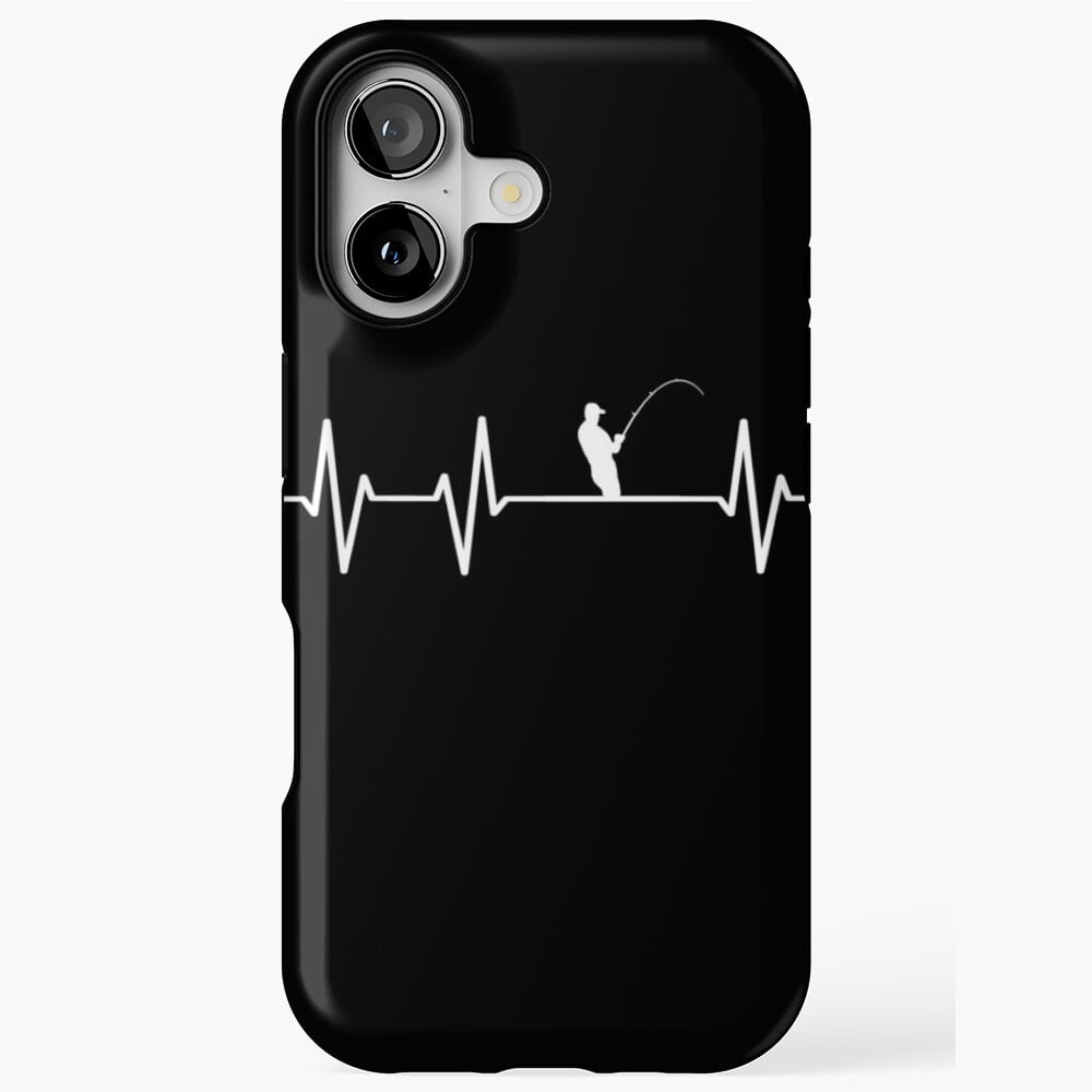 Fishing Pulse Heartbeat Angler Inspired Graphic Tough Phone Case with ...