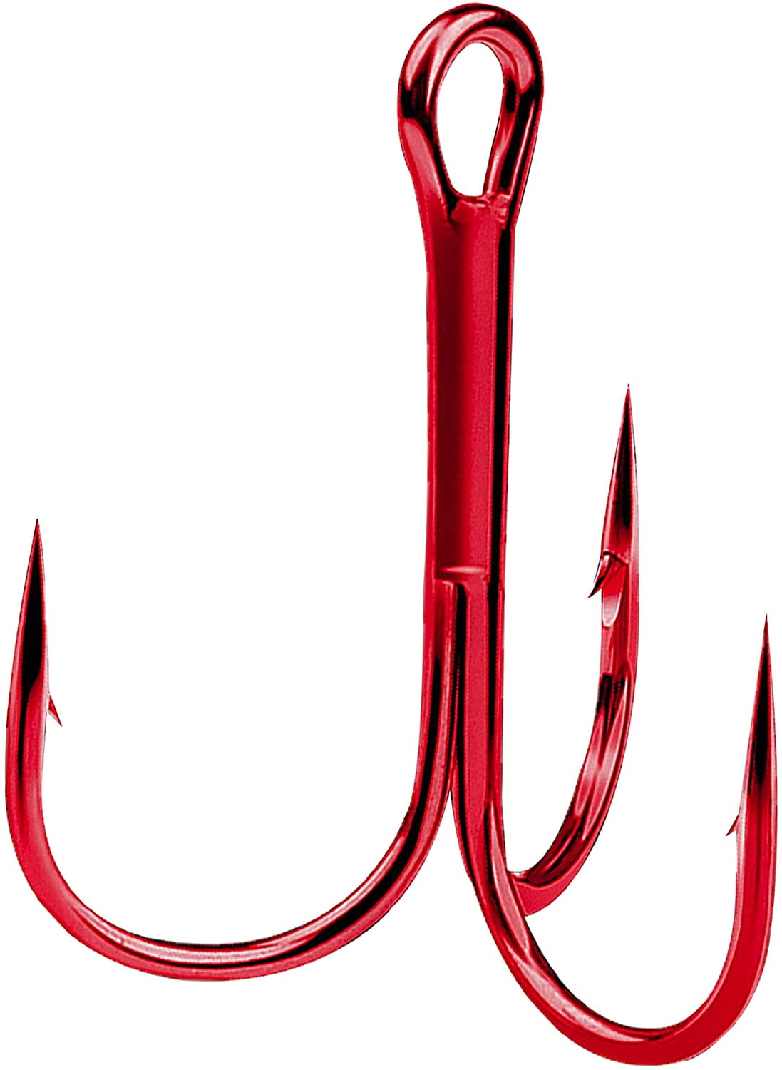 Fishing Red Treble Hooks,100pcs Sharp Round Bend Barbed Treble Hook ...