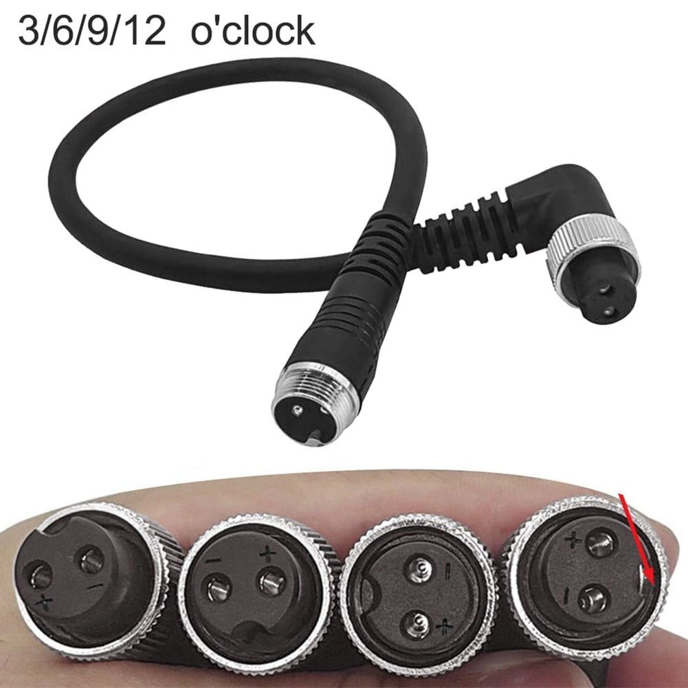 Fishing Reel Battery Power Cable Elbow 2 Hole Power Cord Adapter Cable ...
