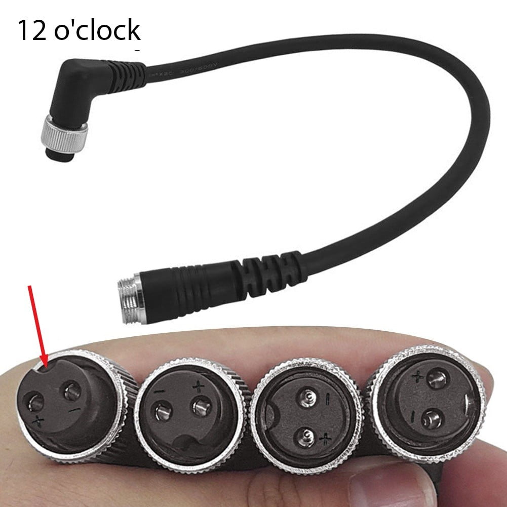 Fishing Reel Battery Power Cable Elbow 2 Hole Power Cord Adapter Cable ...