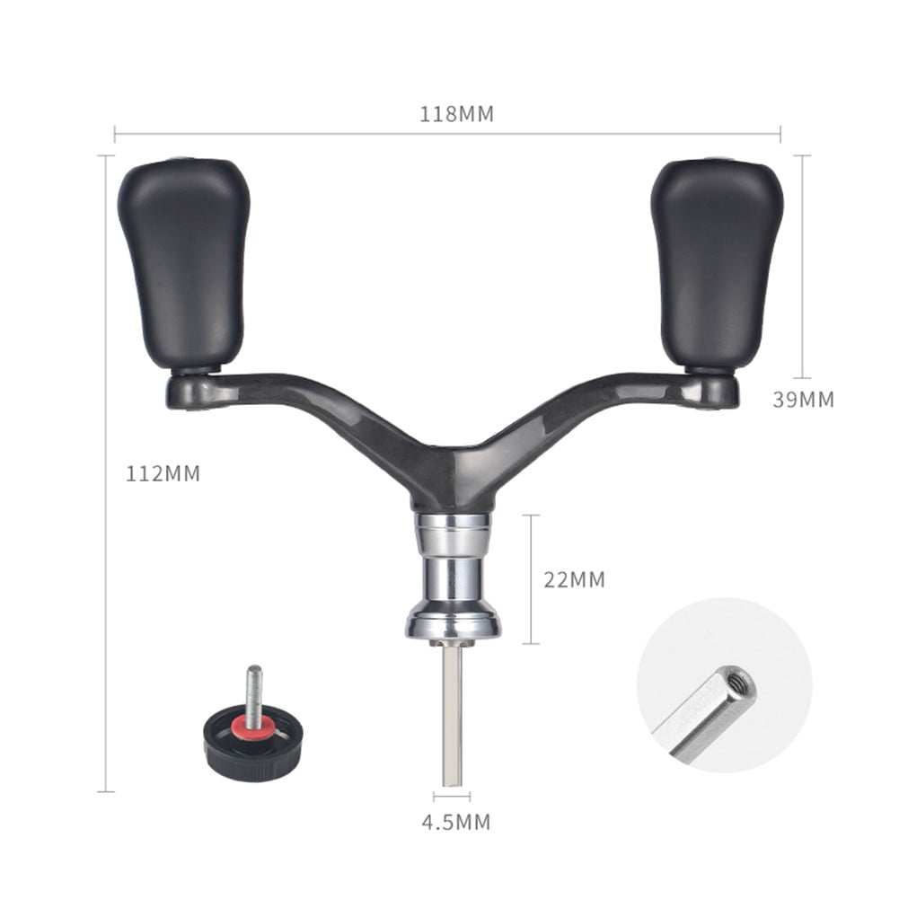 Fishing Reel Single/Double Rocker Handle Four/six Angle Shaft for 1000 ...