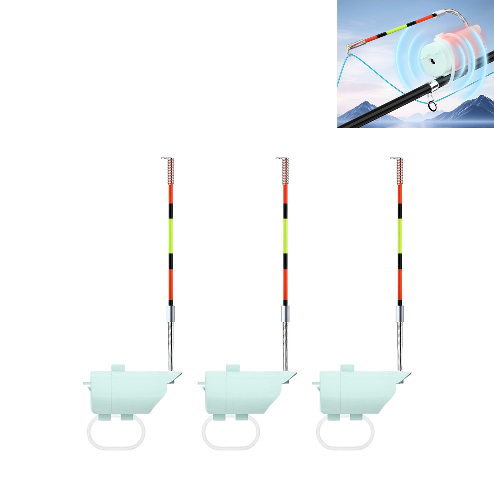 Fishing Rod Alerts High Sensitivity, LED Light Sound for Night Fishing ...