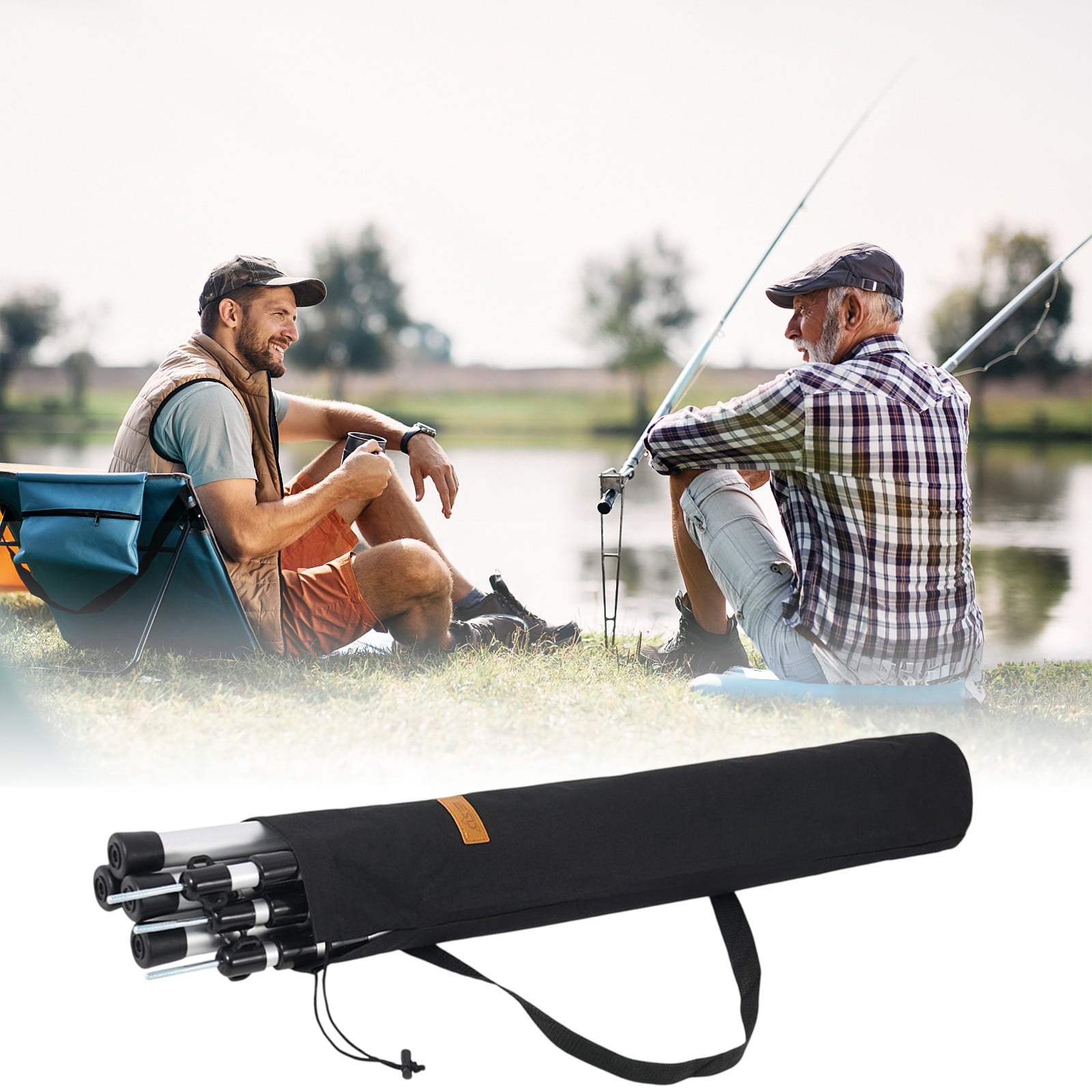 Fishing Rod Carrier Fishing Pole Bag,Fishing Pole Case with Rod for ...