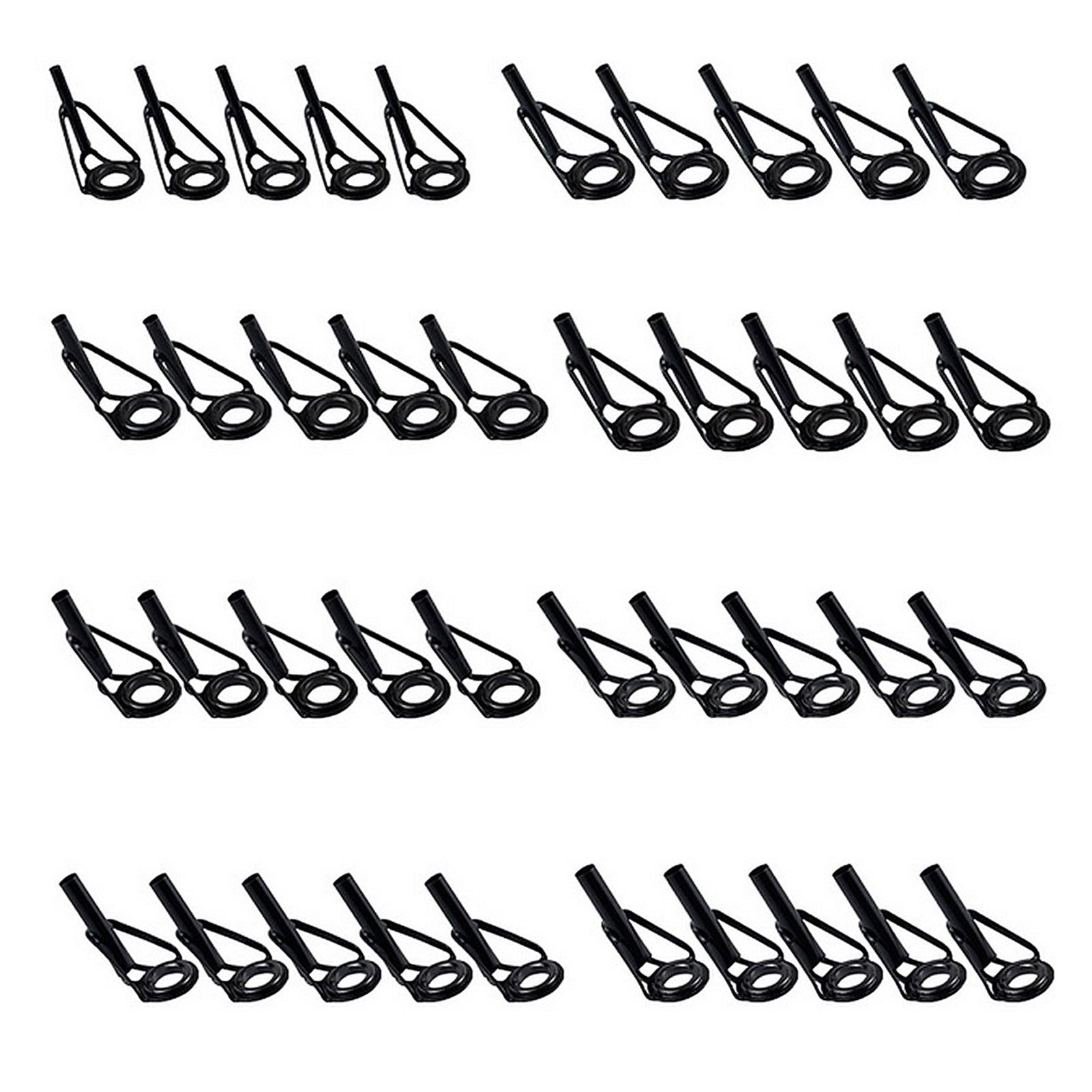 Fishing Rod Guides, 40pcs Rod Top Tips Replacement, 8 Sizes Fishing Rod ...