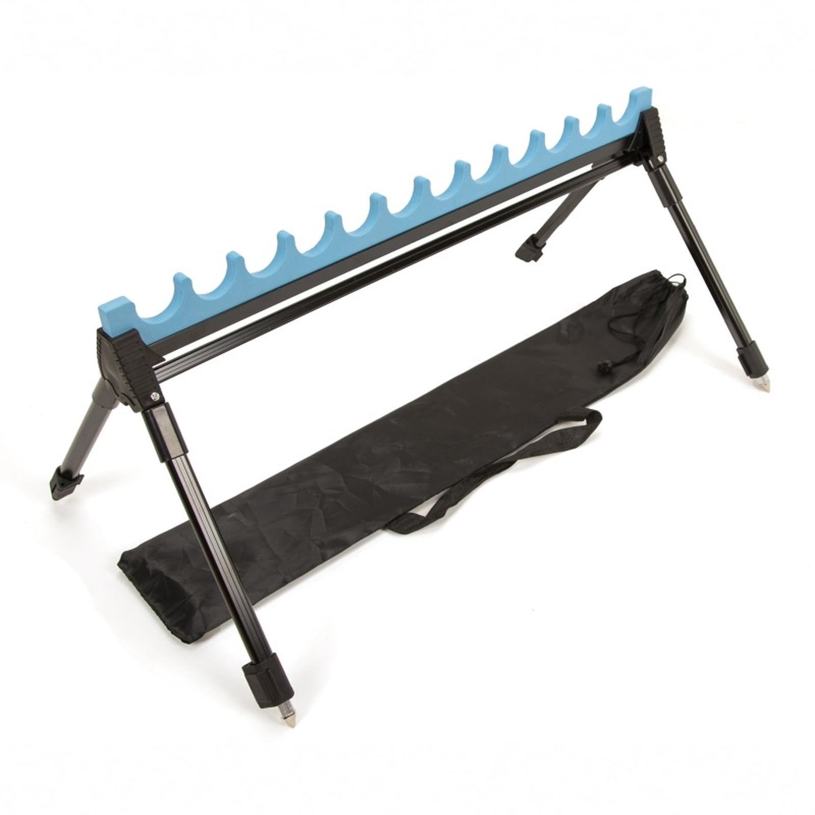 Fishing Rod Holder, 2 Telescopic 4-Leg 8-Rig Kit With Eva Coated Alloy ...