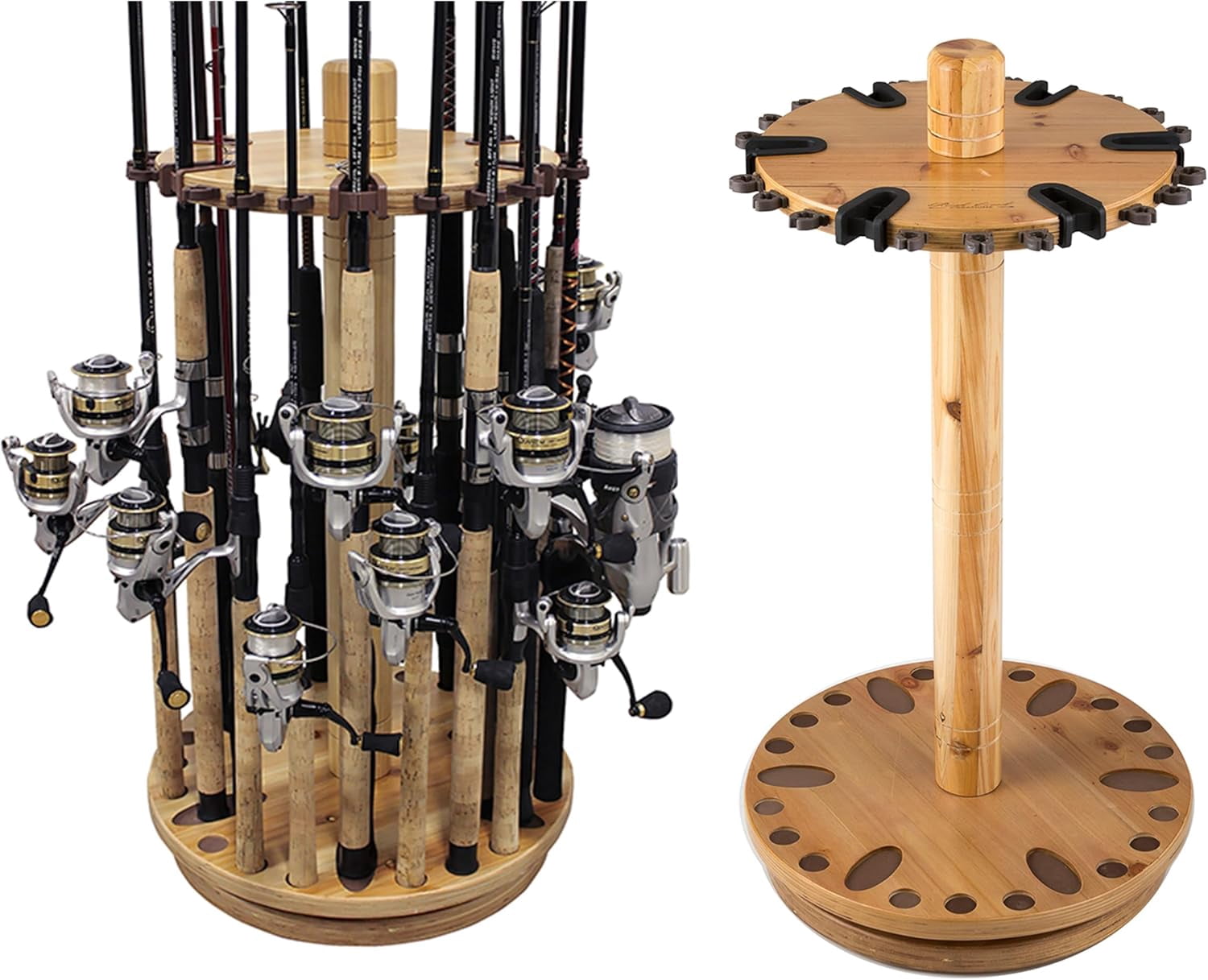 Fishing Rod Holder - 360 Spinning Rack for Garage Organization and ...