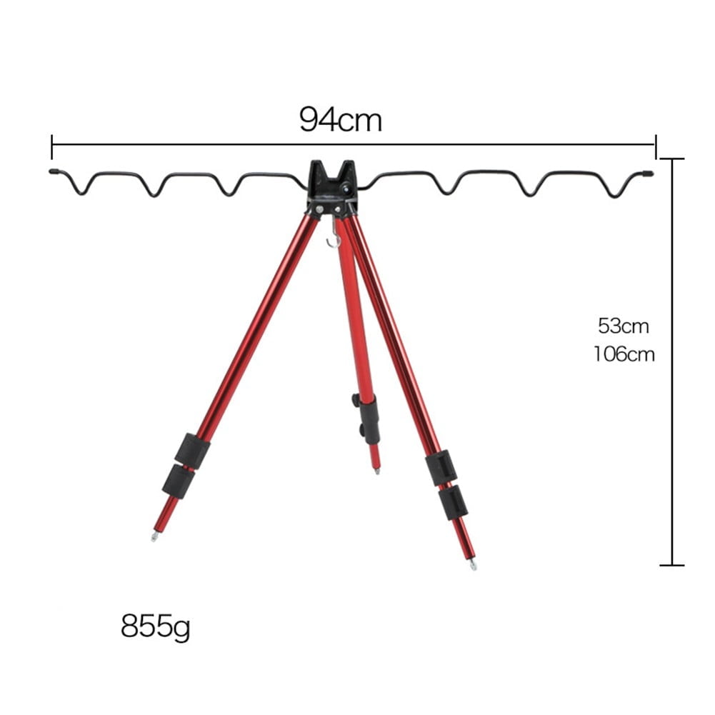 Fishing Rod Holder Tripod Stainless Steel Stand Support Telescopic ...