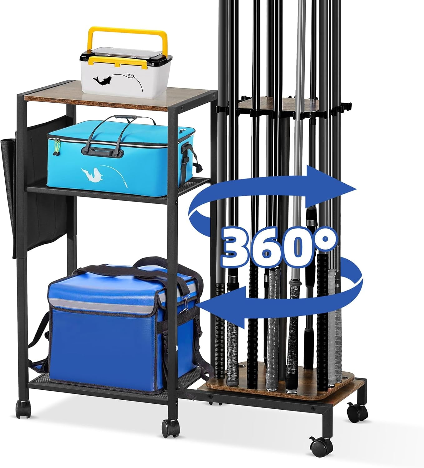 Fishing Rod Holders for garage,All-in-one fishing stand for rods and ...