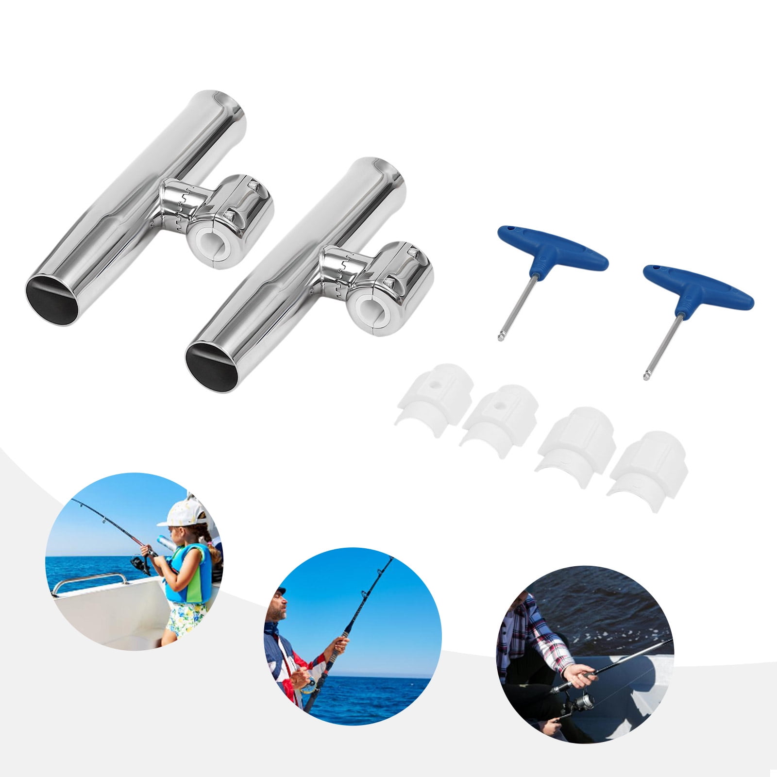 Fishing Rod Holders with 360° Rotation, Durable 304 Stainless Steel ...