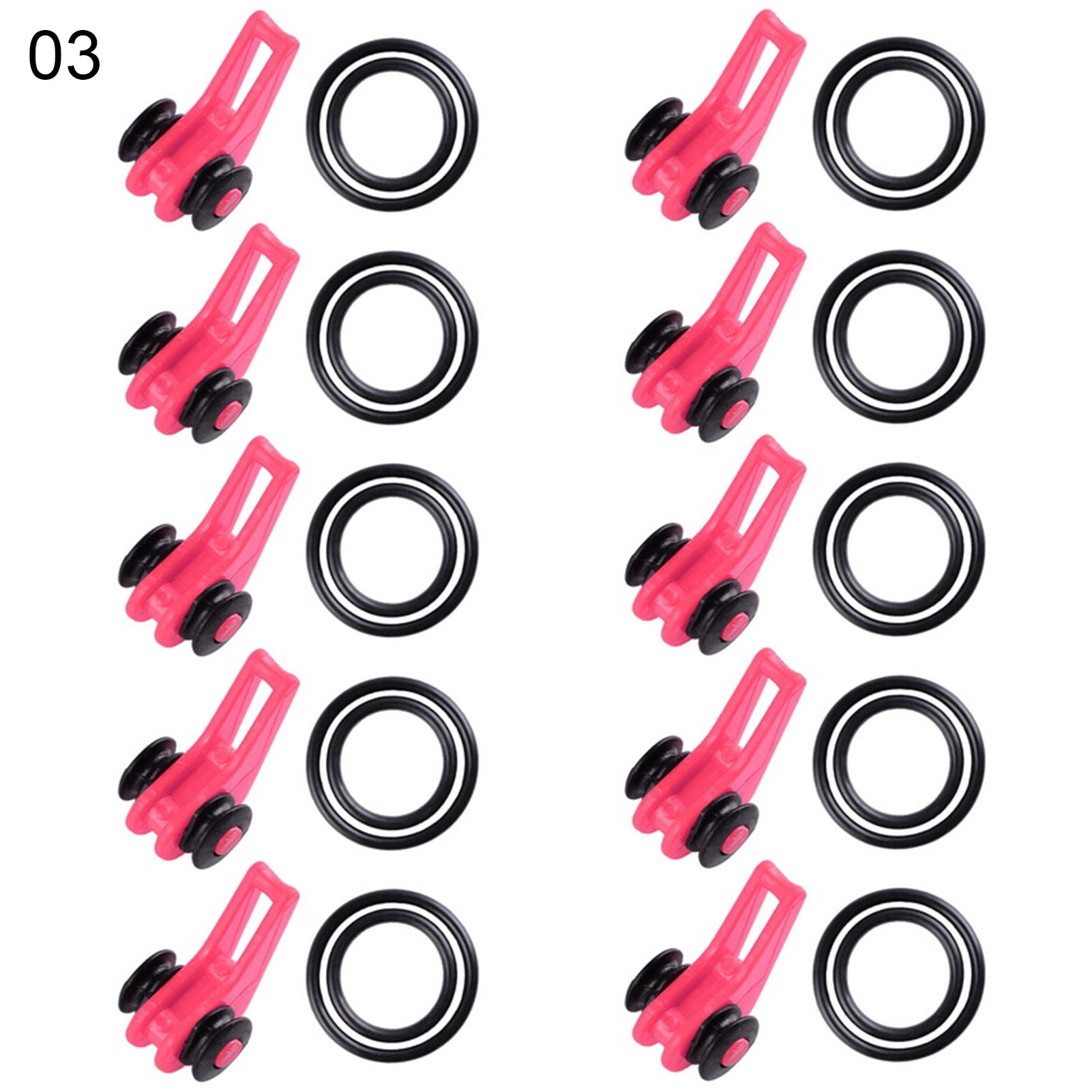 Fishing Rod Hook Keeper with 2 Size Elastic Rubber Rings Fishing Lure ...