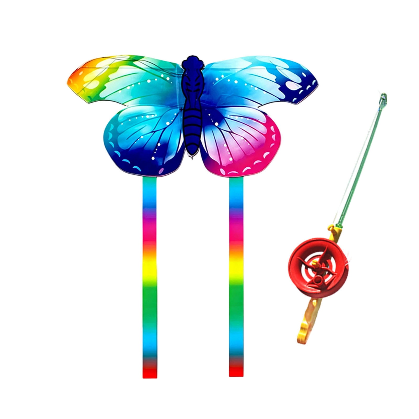 Fishing Rod Kite Vivid Butterfly Bird Kite Easy to Fly Swallow Parrot ...