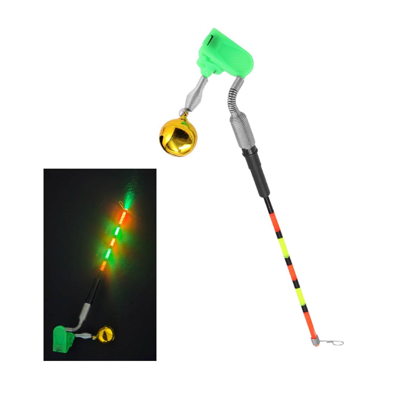 Fishing Rod Lighting Stick Bites Alarm Removable Fish Luminously Stick ...