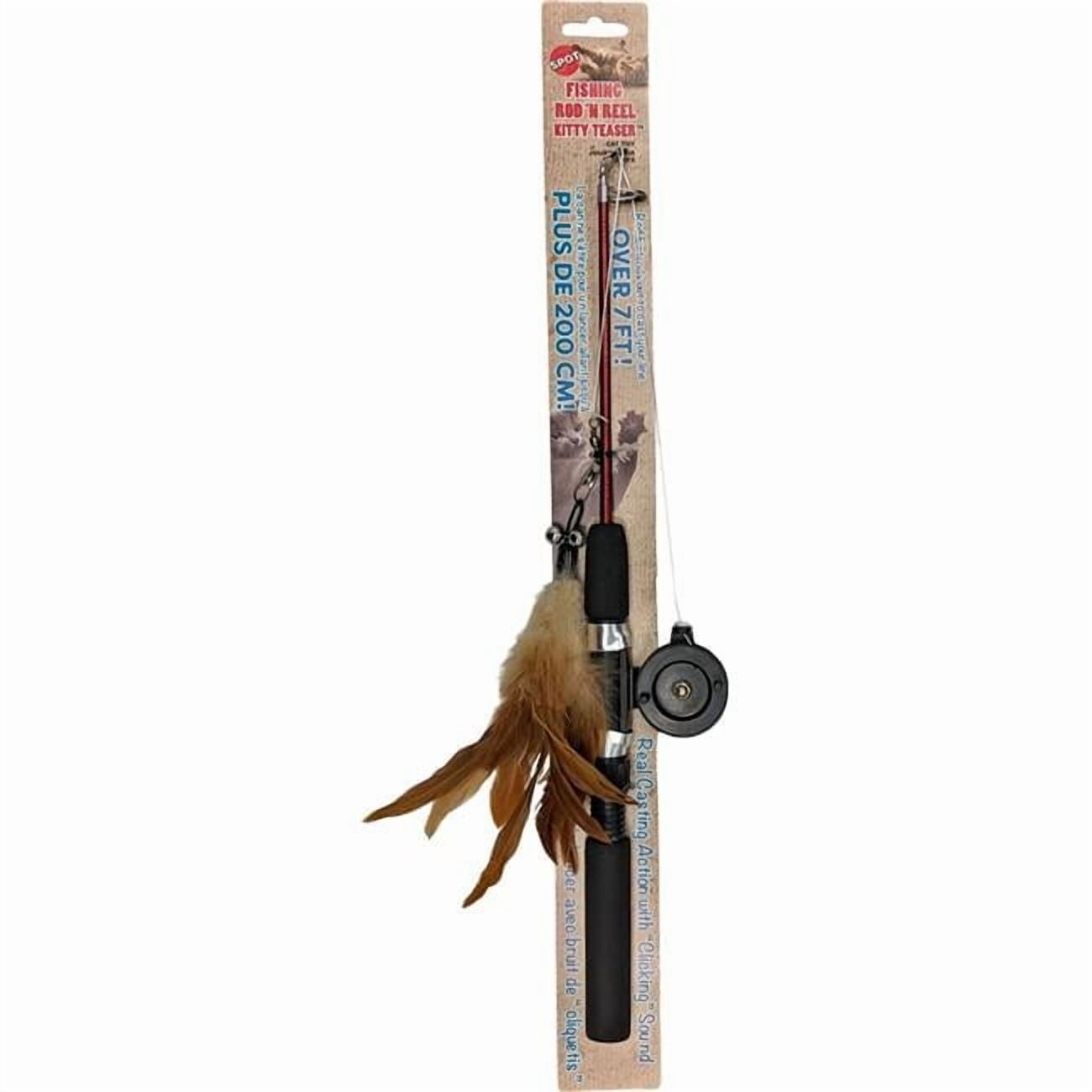 Fishing Rod N Reel Kitty Teaser - Assorted Color - Walmart.com