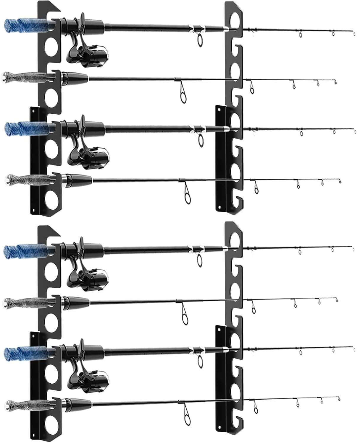 Fishing Rod Rack, Fishing Pole Wall or Ceiling Storage Rack Holder Wall ...